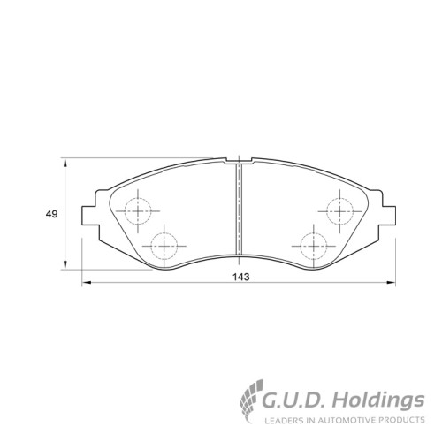 BRAKE PAD SET CHEVROLET DAEWOO FRONT