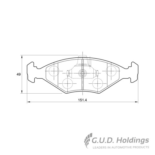 BRAKE PAD SET FIAT PALIO SIENA FRONT