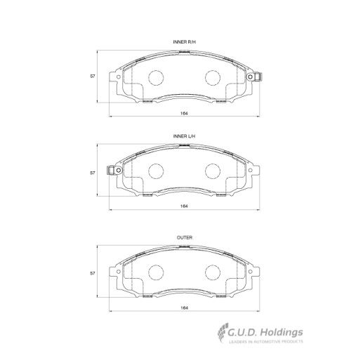 BRAKE PAD SET NP300 1 TON SANI FRONT