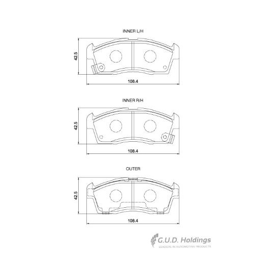 BRAKE PAD SET DIAHATSU SUZUKI FRONT